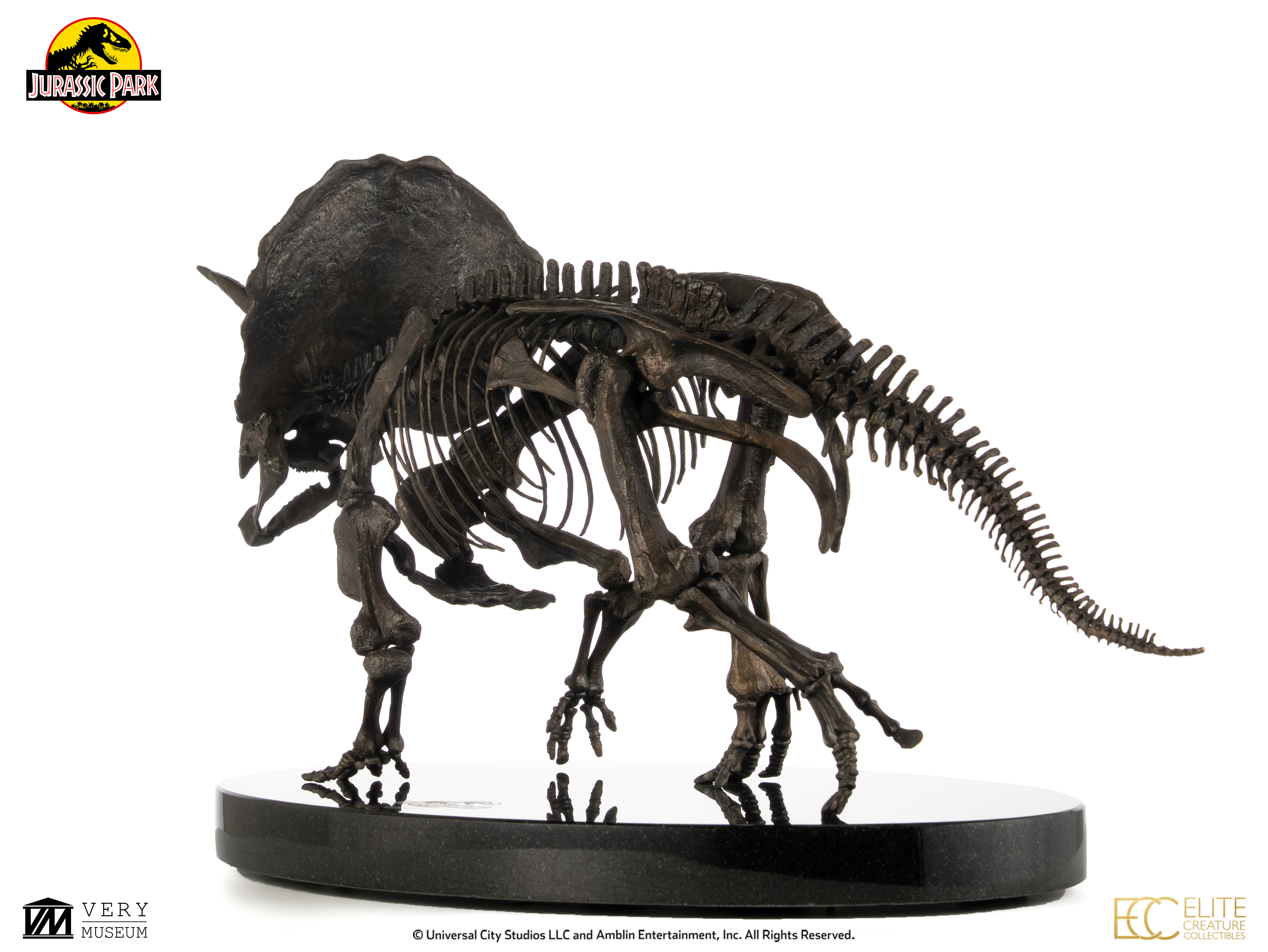Triceratops Fossil Skeleton – 1:12 Scale Bronze : Cinemaquette ...